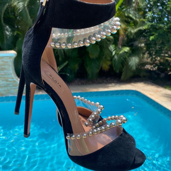 Alaia | Shoes | Alaia Shoes With Silver Beaded Trim | Poshmark